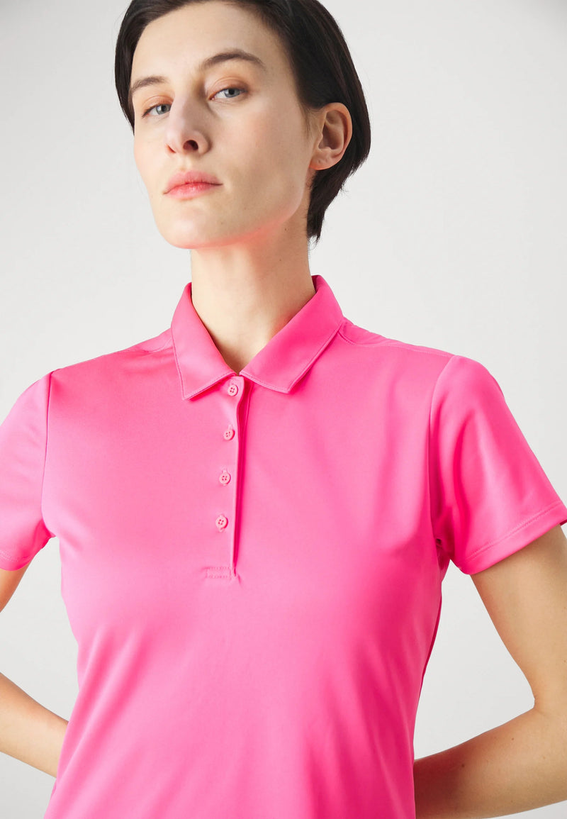 Adidas polo femme performance solid pink | Achat, prix et avis – GolfCenter.fr